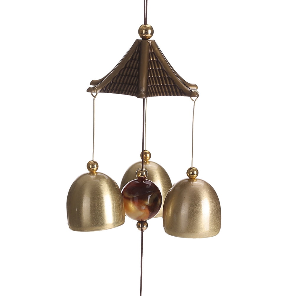 FELTECHELECTR 1Pcs Golden Metal Elephant Wind Chime for Home Decor ...