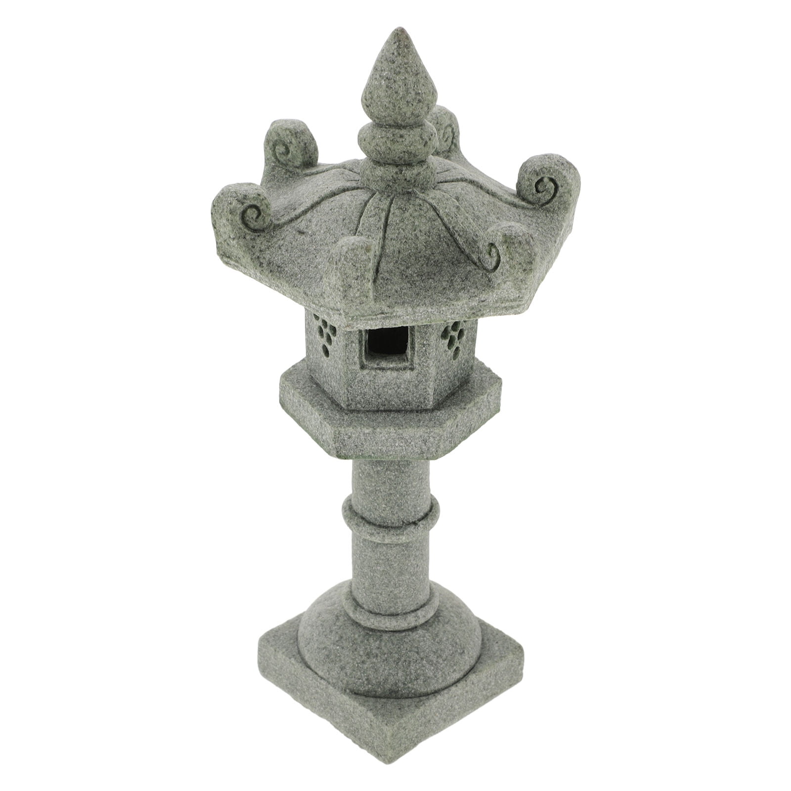 FELTECHELECTR 1Pcs Hexagonal Statue Bluestone Japanese Lantern Garden ...