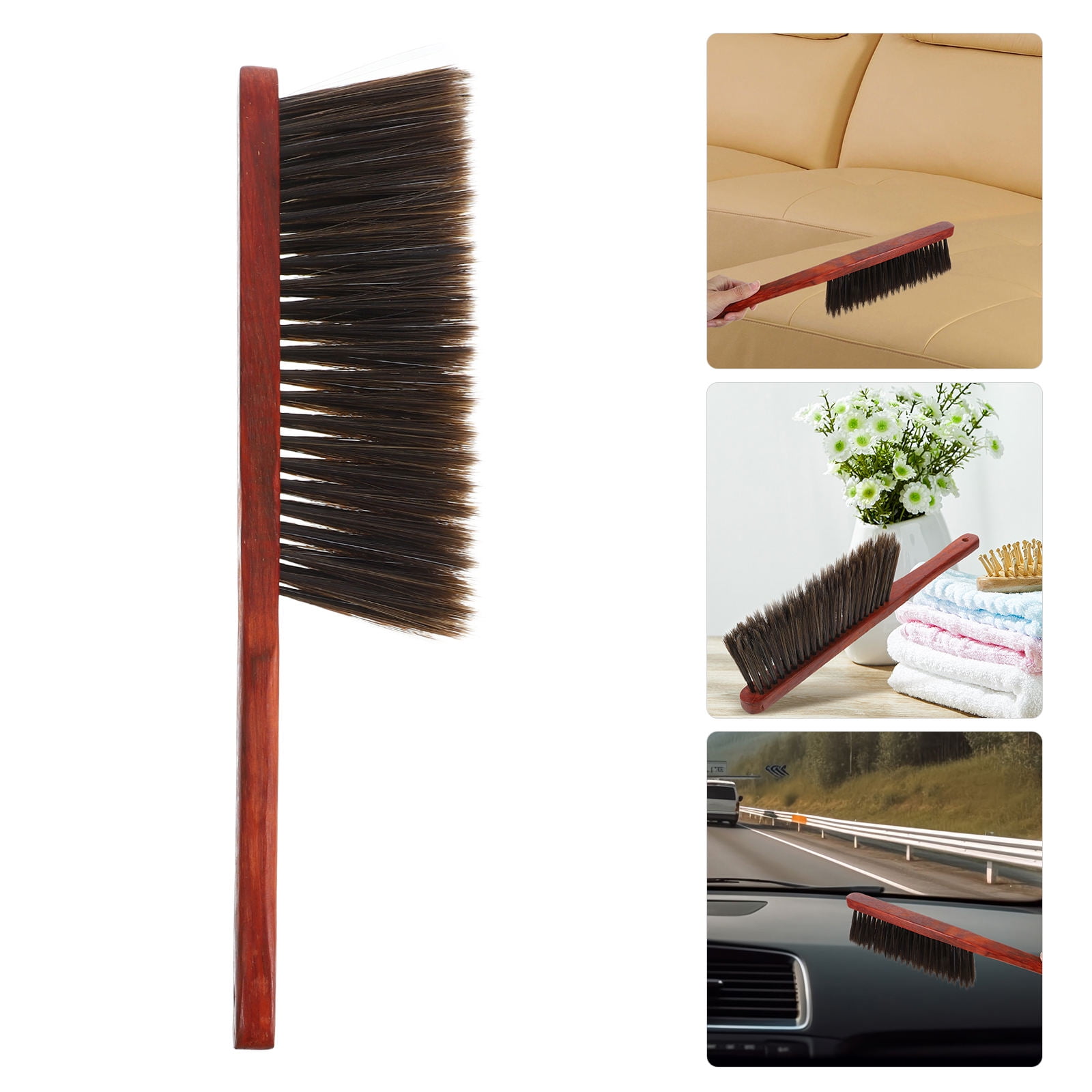FELTECHELECTR 1Pcs Small Hand Broom with Wood Handle for Cleaning and ...