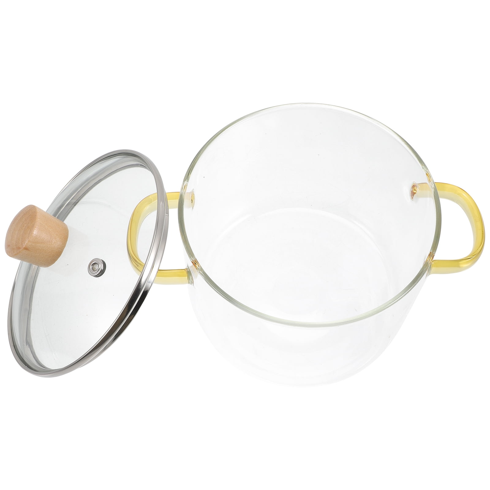 FELTECHELECTR 1Set 1500ml Heat Conduction Glass Soup Pot for Stovetop ...