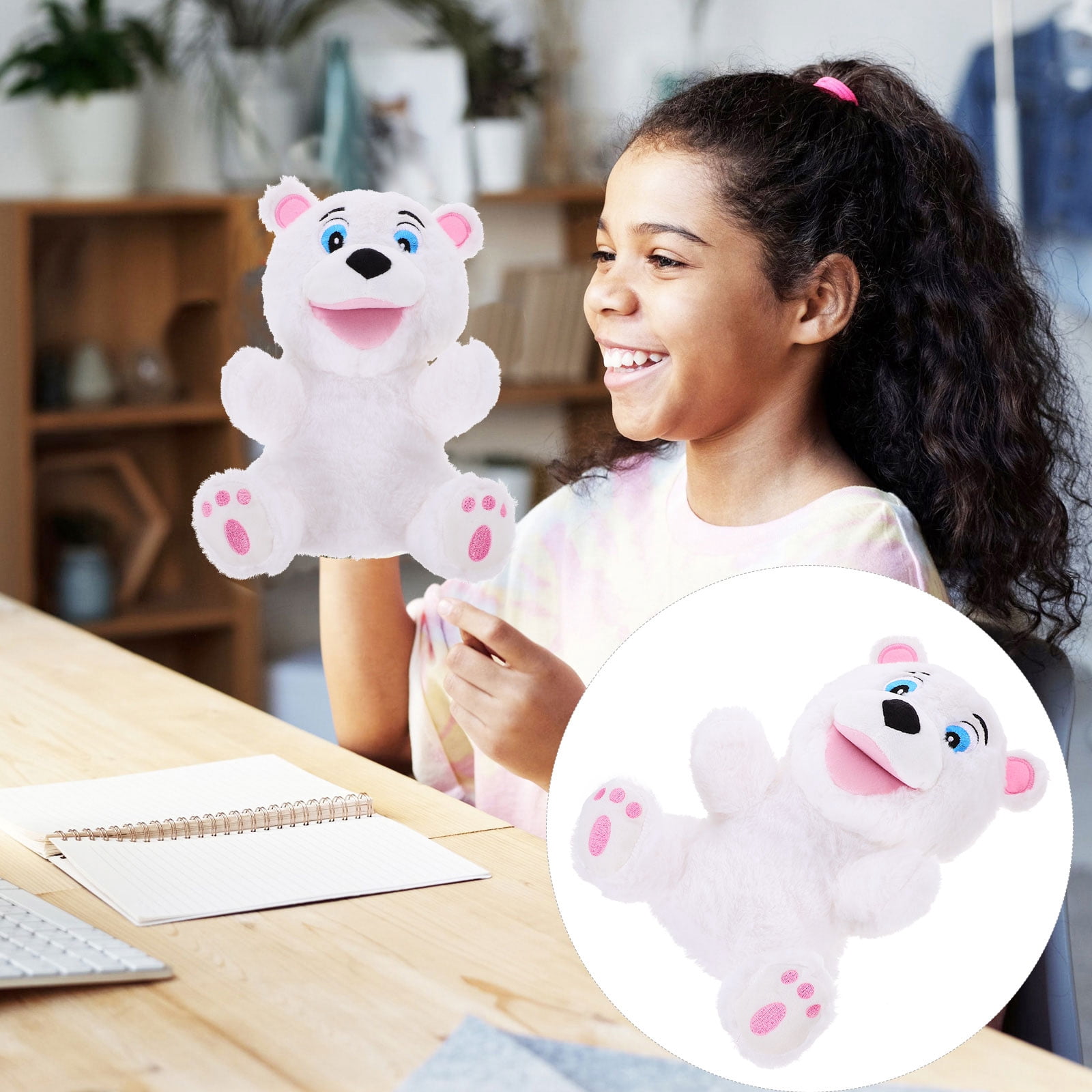 FELTECHELECTR 1Set Adorable Bear Hand Puppet for Parties and Puppet ...