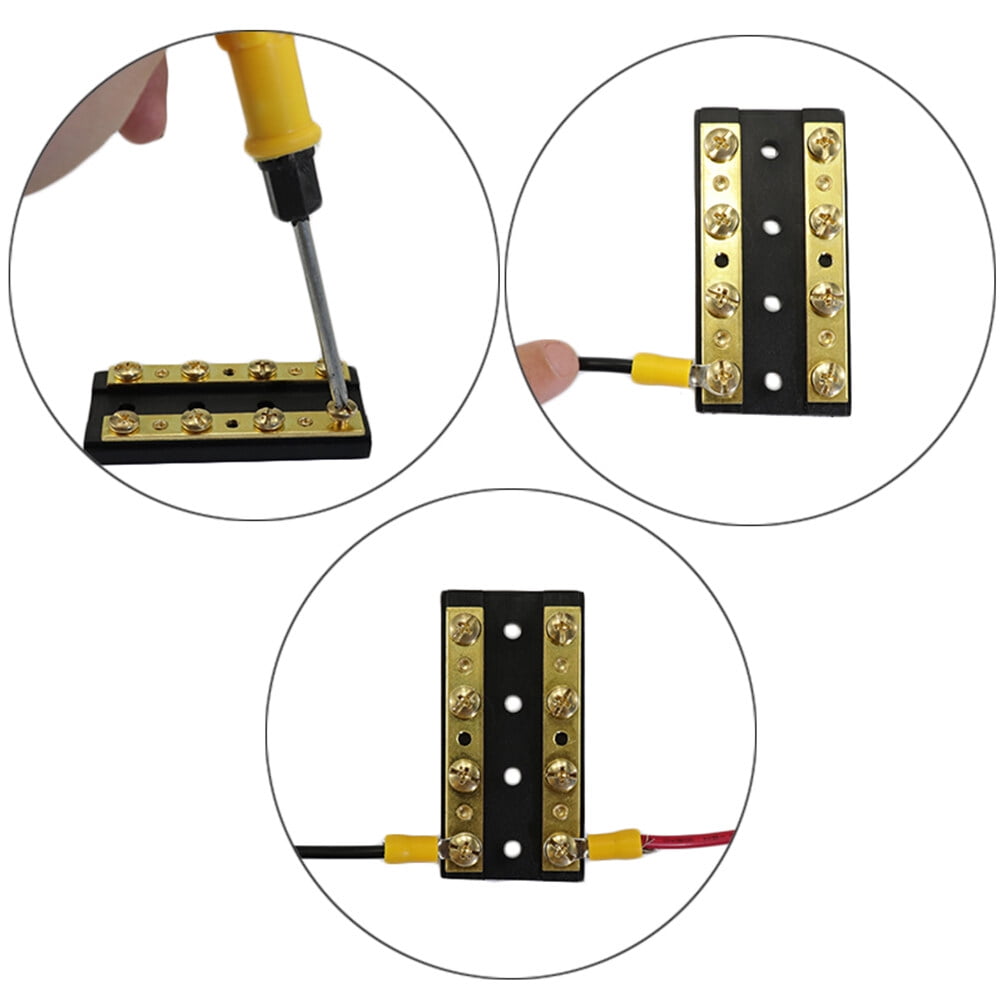 FELTECHELECTR 1Set Black Nylon Dual Bus Bar for Automotive Terminal ...