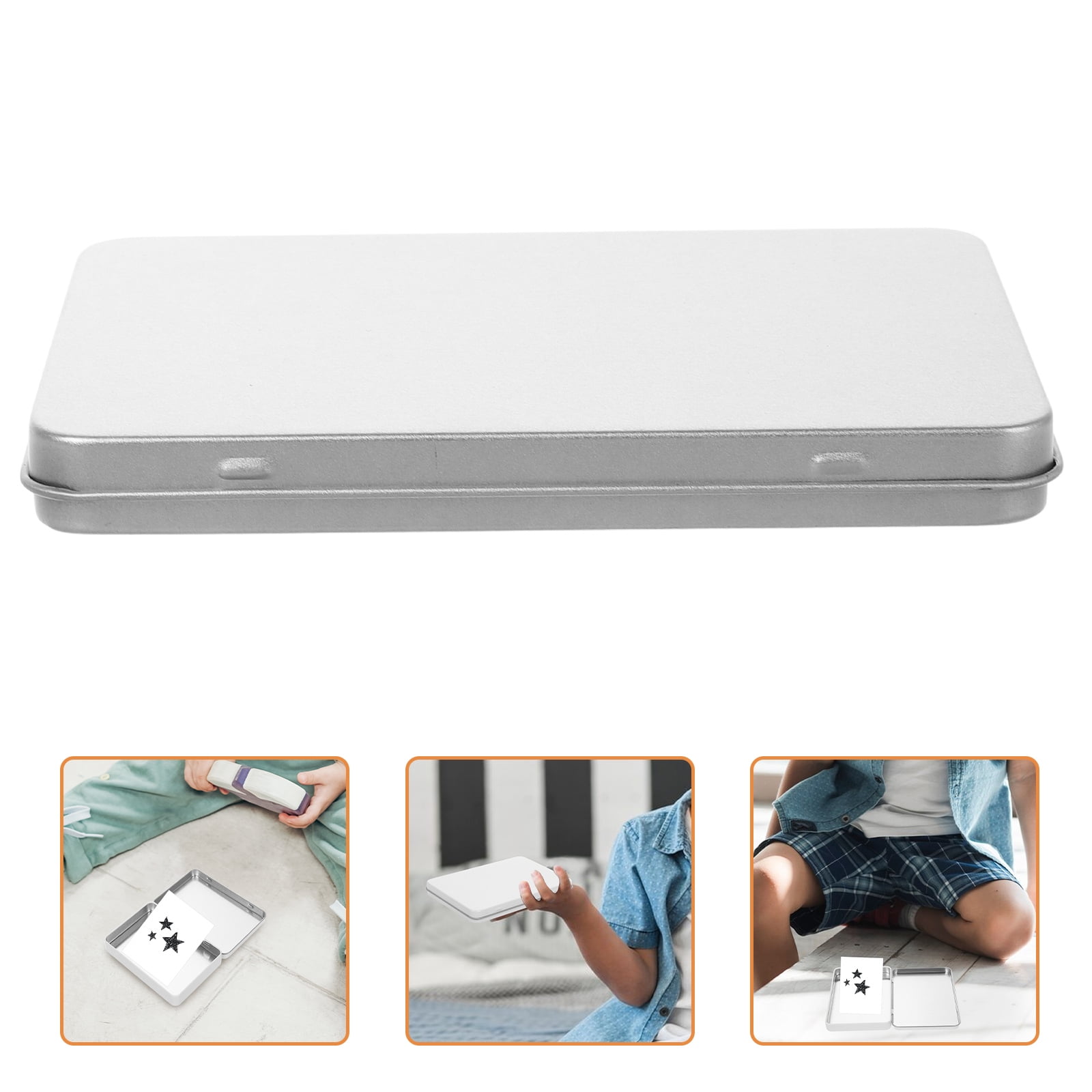 FELTECHELECTR 1Set Card Organizer Box Portable Iron Case For Small ...