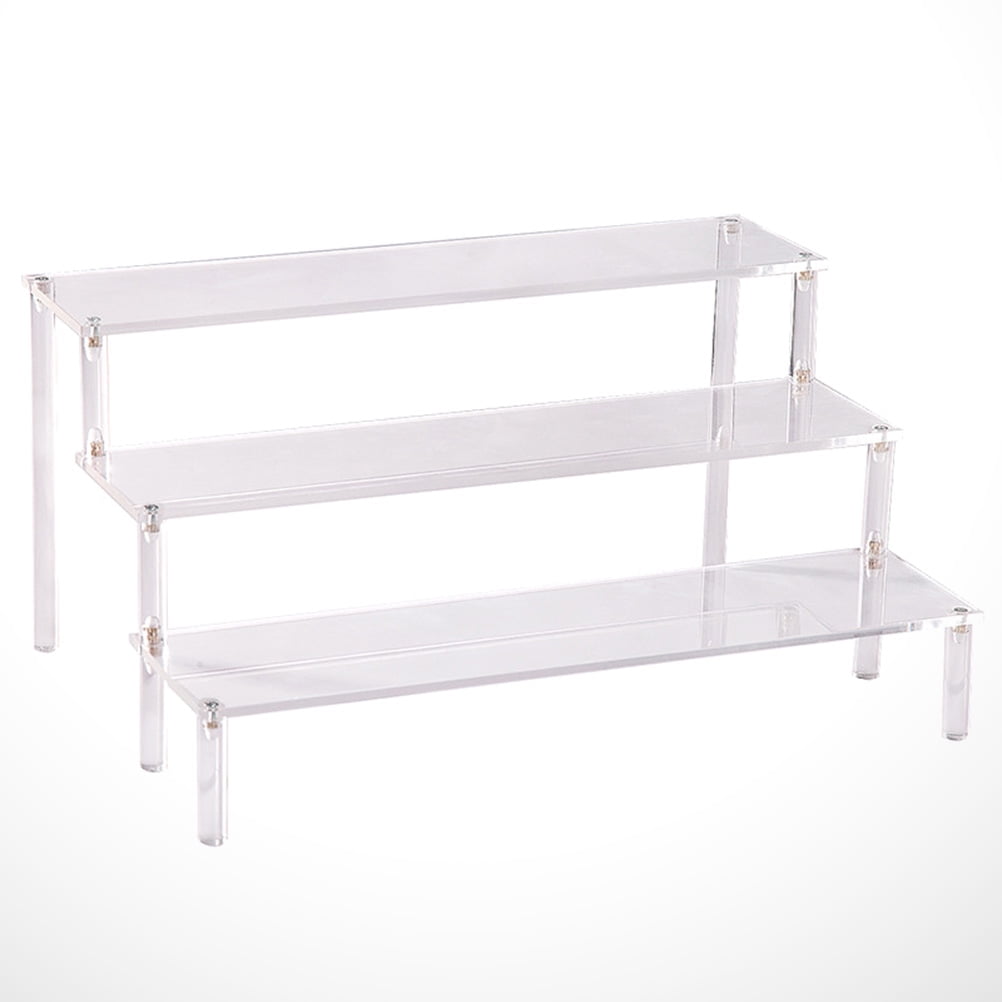 FELTECHELECTR 1Set Display Stand Rack Transparent 3-layer Stepped ...