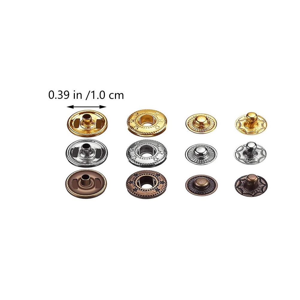 FELTECHELECTR 1Set Diy Buttons Fastener Snap Button Assorted Color ...