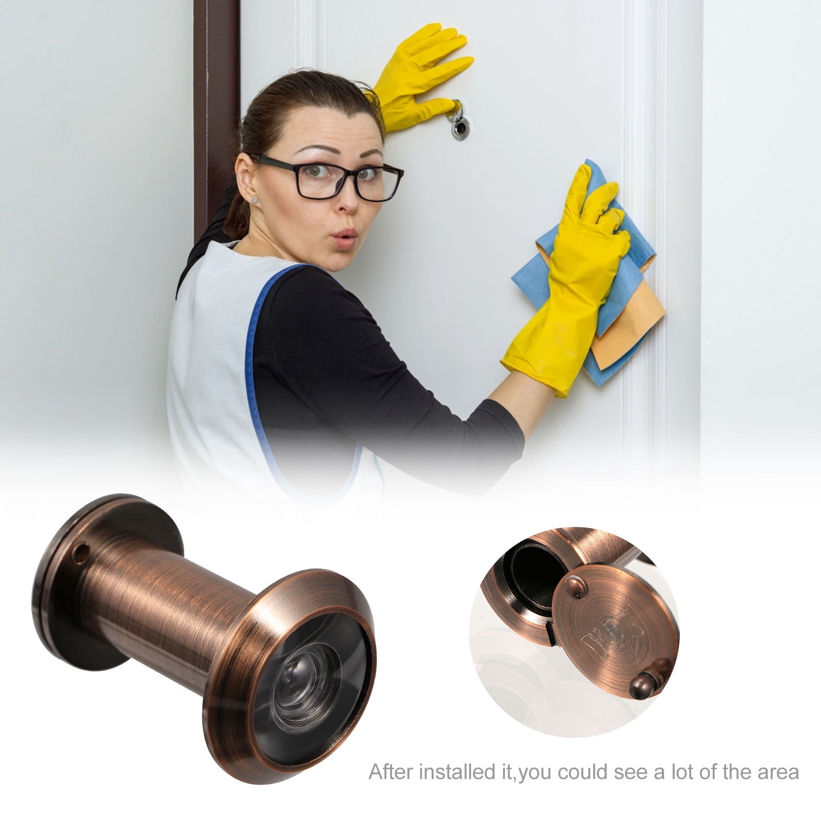 FELTECHELECTR 1Set Door Viewer with Cover for Metal Doors Providing ...