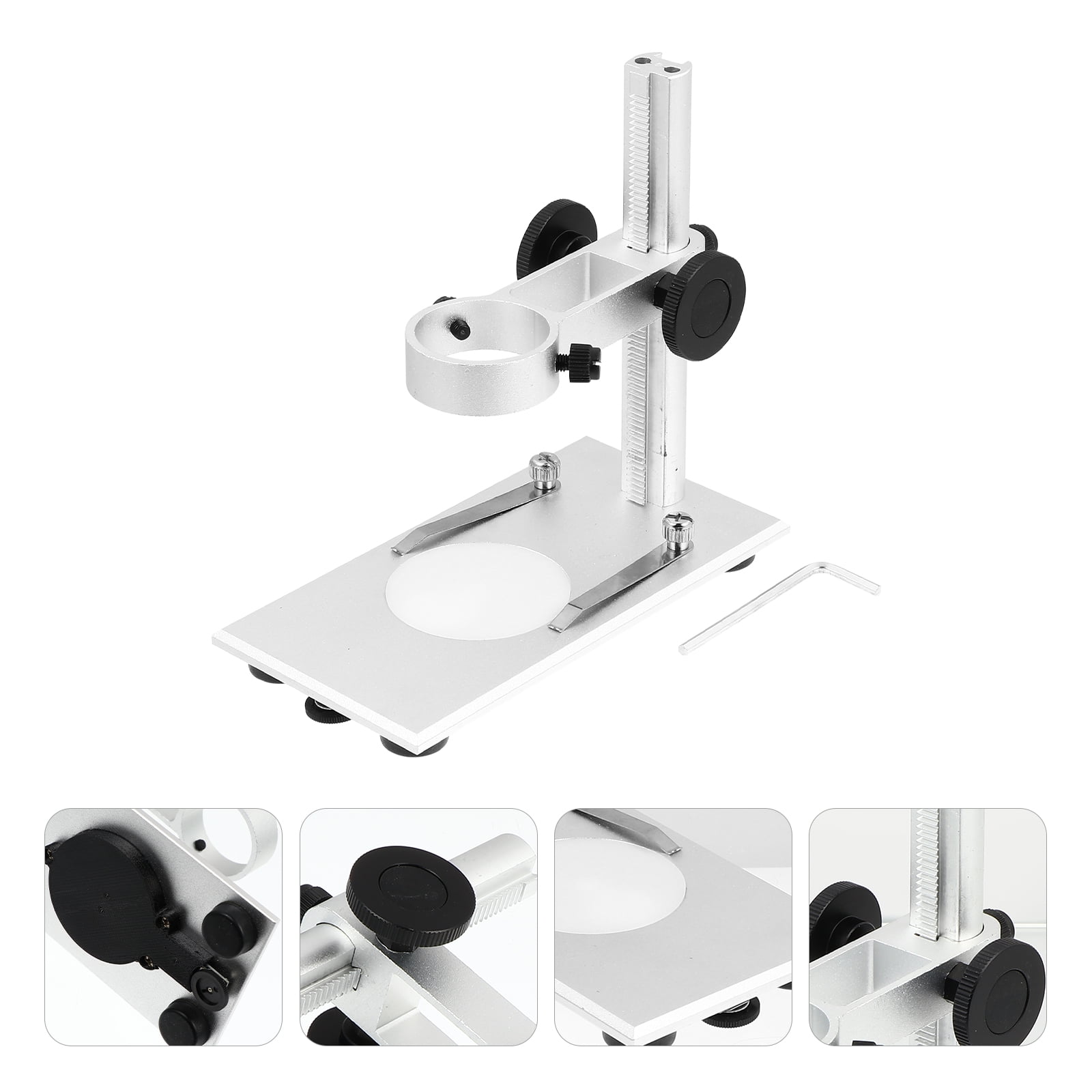 FELTECHELECTR 1Set Heavy Duty Aluminum Alloy Digital Microscope Bracket ...