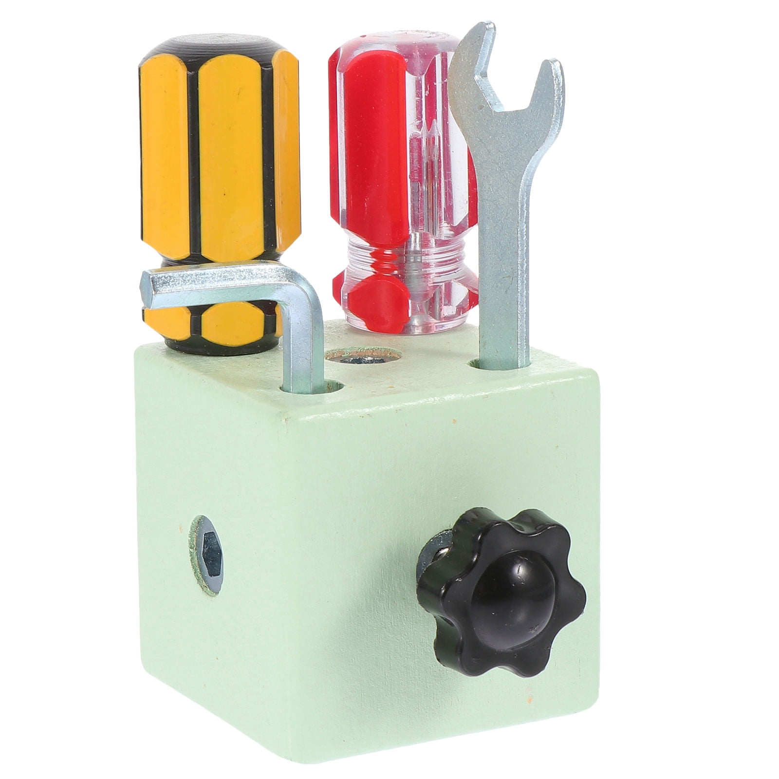FELTECHELECTR 1Set Kids Tool Bench Toy Nut Screw Toy Green Wood ...