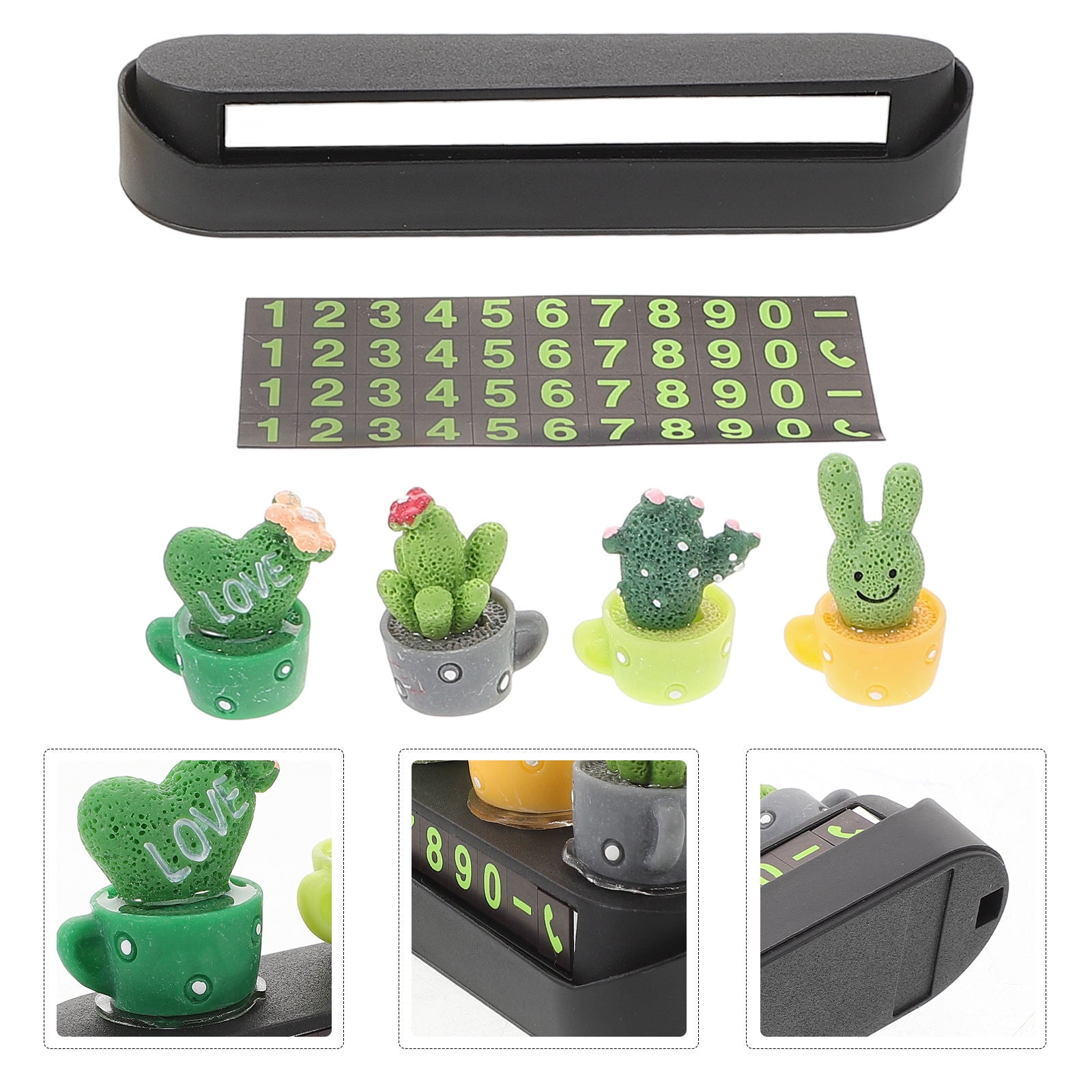 FELTECHELECTR 1Set Multi-Colored Plastic Temporary Parking Number Plate ...