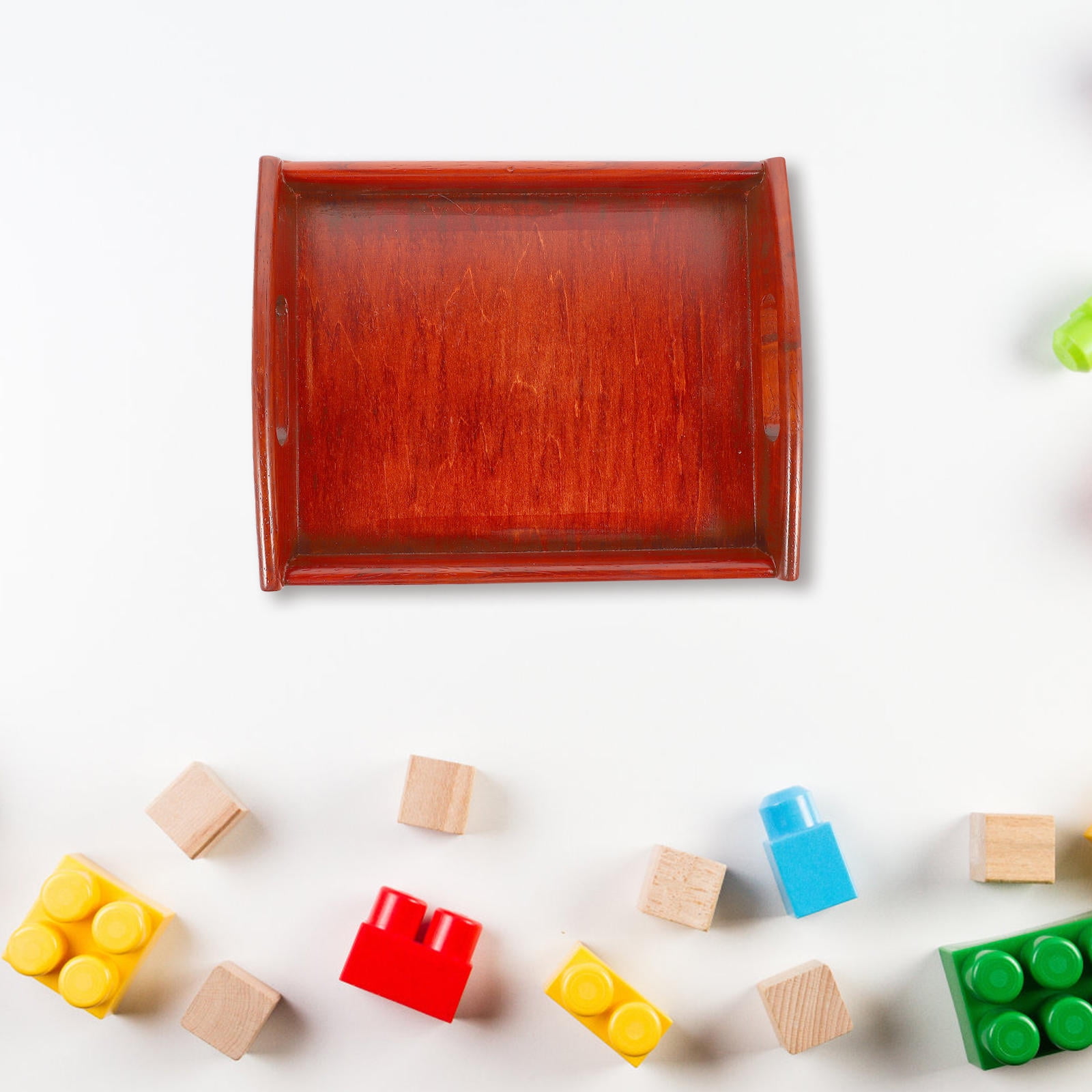 FELTECHELECTR 1Set Red Wood Teaching Tray Simple and Practical Children ...