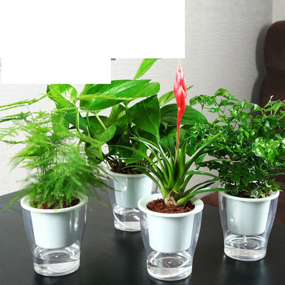 FELTECHELECTR 1Set Self-Watering Flower Pot Insert in Transparent Resin ...