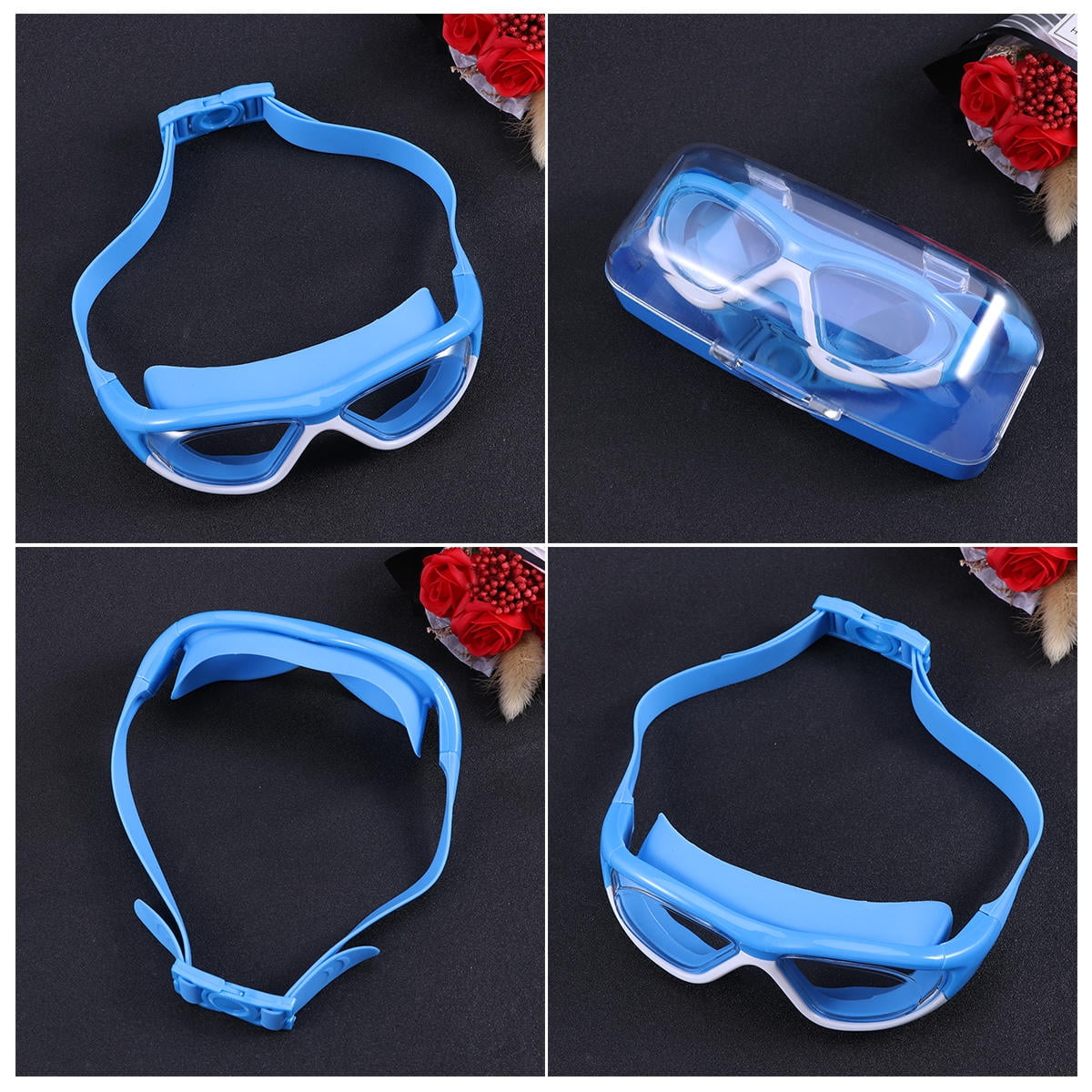 FELTECHELECTR 1Set Swimming Goggles for Kids with Large Frame in Light ...