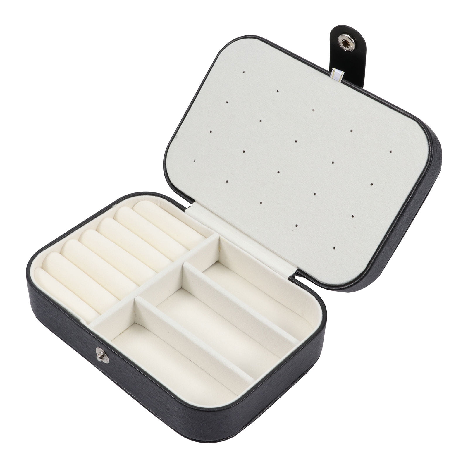 FELTECHELECTR 1Set Travel Jewellery Case in Black Rectangular Design ...