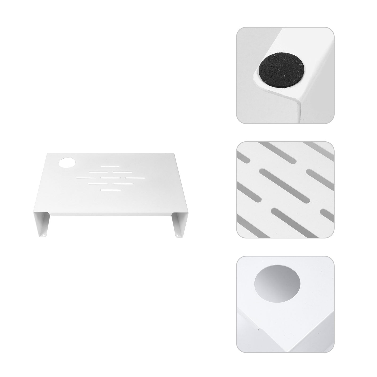 FELTECHELECTR 1Set White Steel Modern Monitor Stand Riser for Ergonomic ...