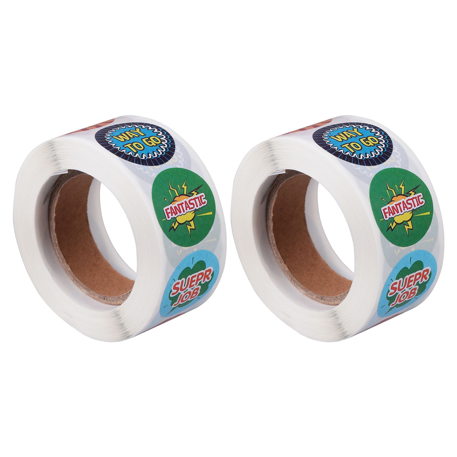 FELTECHELECTR 2 Rolls 500 Per Roll Multi Colorful Paper Stickers for ...