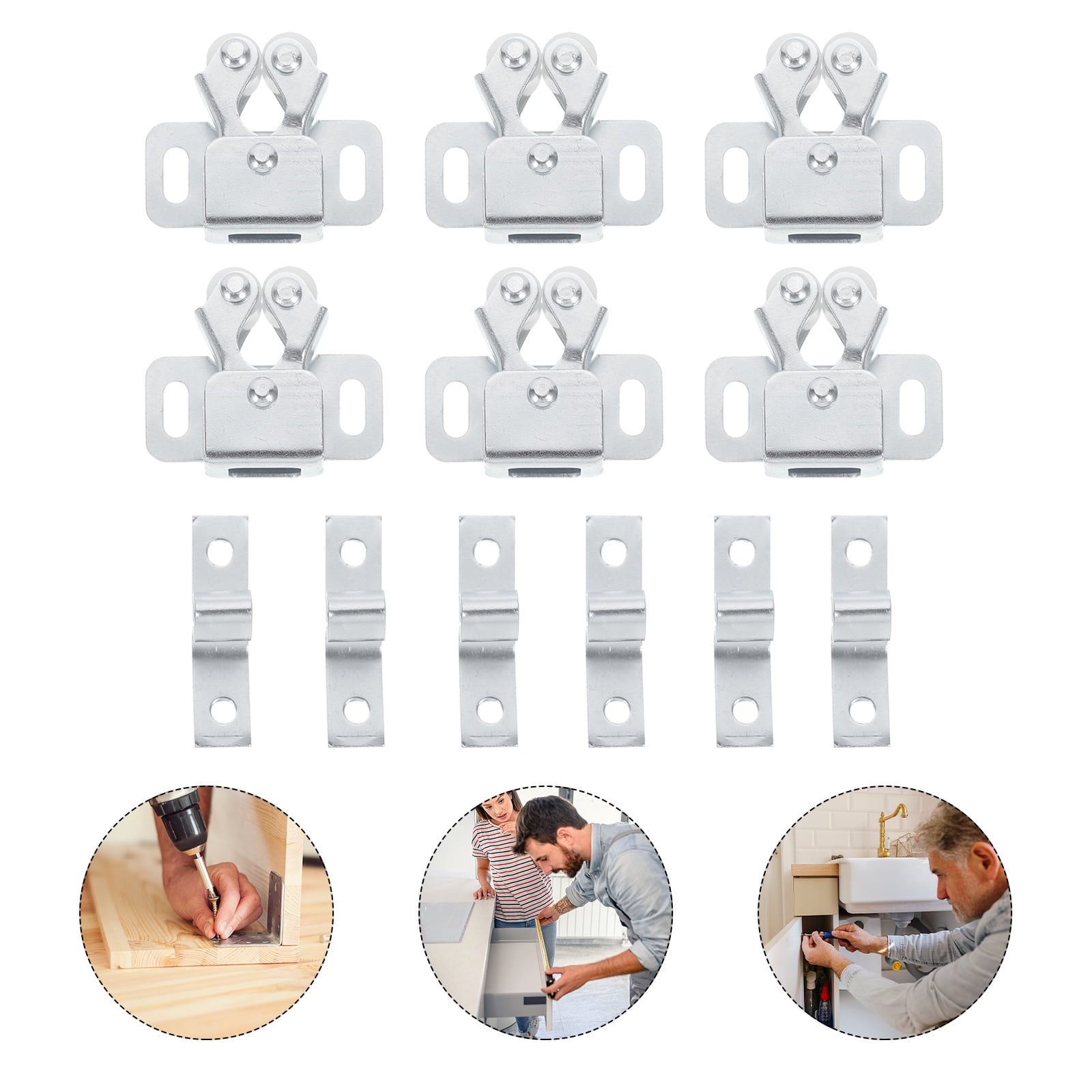 FELTECHELECTR 20 Sets Cabinet Door Buckle Catch Spring Loaded Latch ...