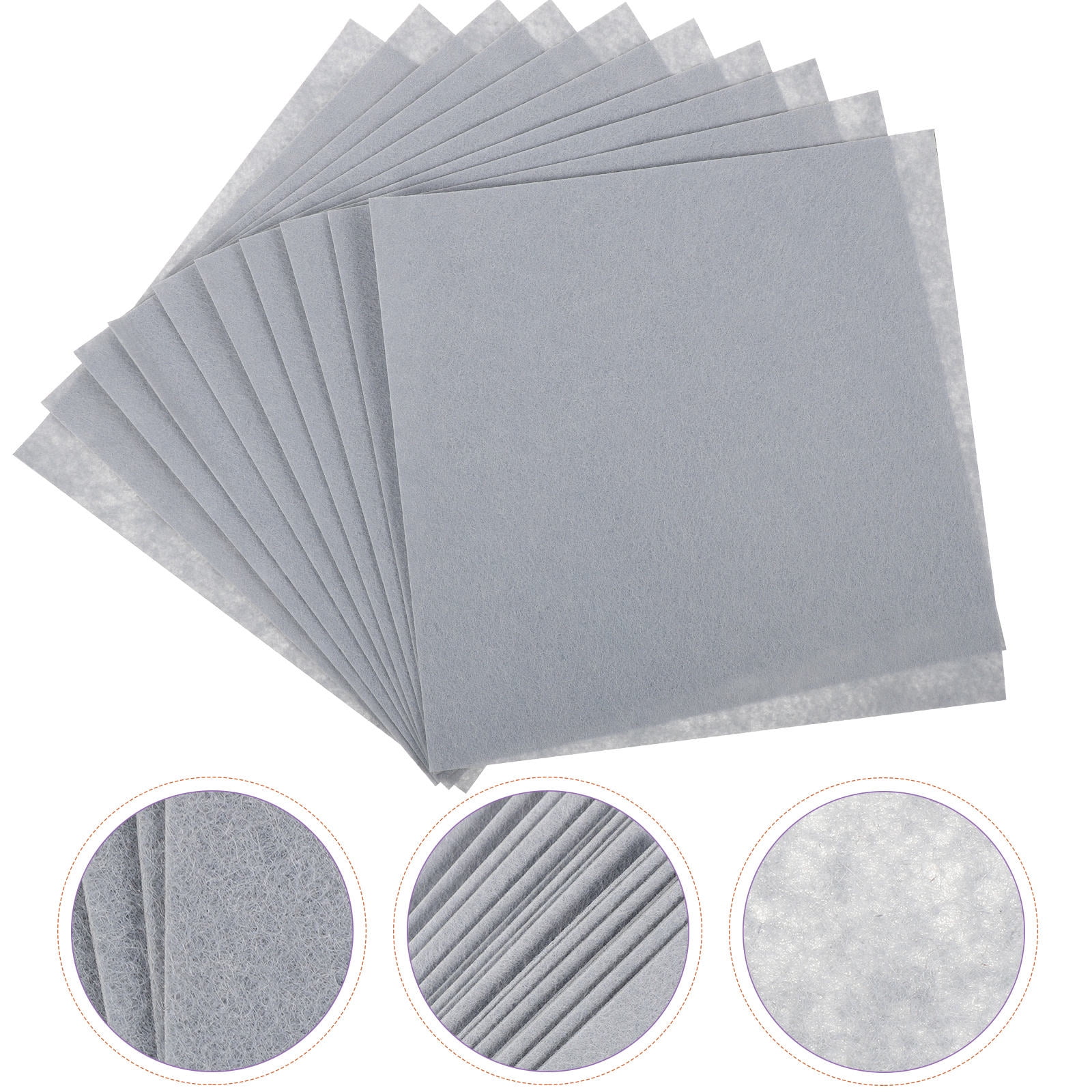 FELTECHELECTR 20Pcs Grey Felt Fabric Sheet Polyester Felt For Diy ...