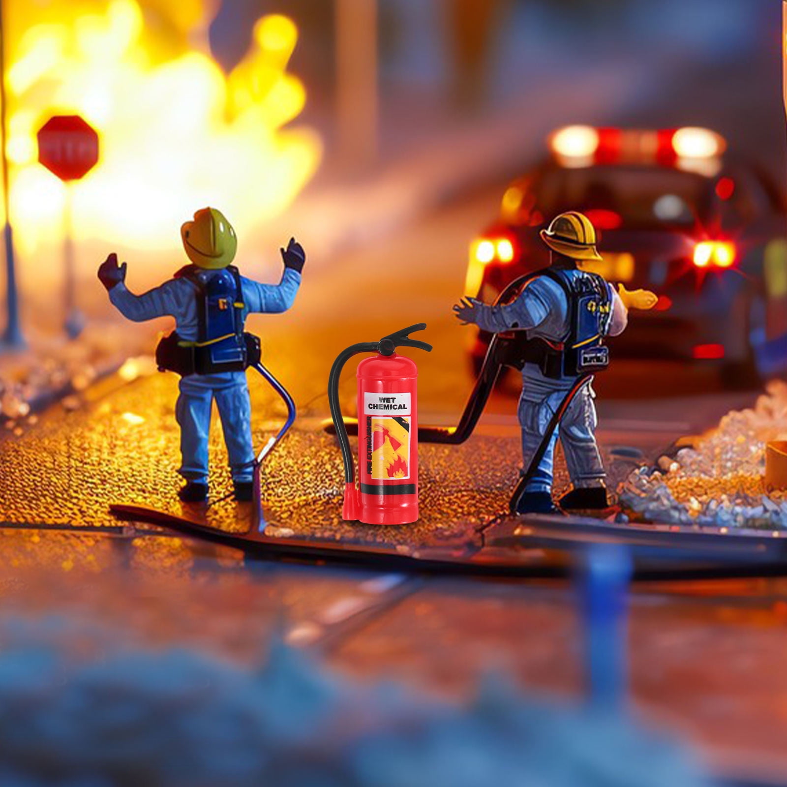 FELTECHELECTR 20Pcs Red ABS Micro Fire Hydrant Decorations for ...