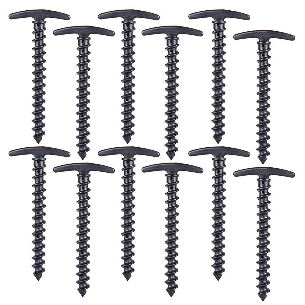 FELTECHELECTR 20Pcs Screw Tent Pegs for Hard Ground and Camping in ...