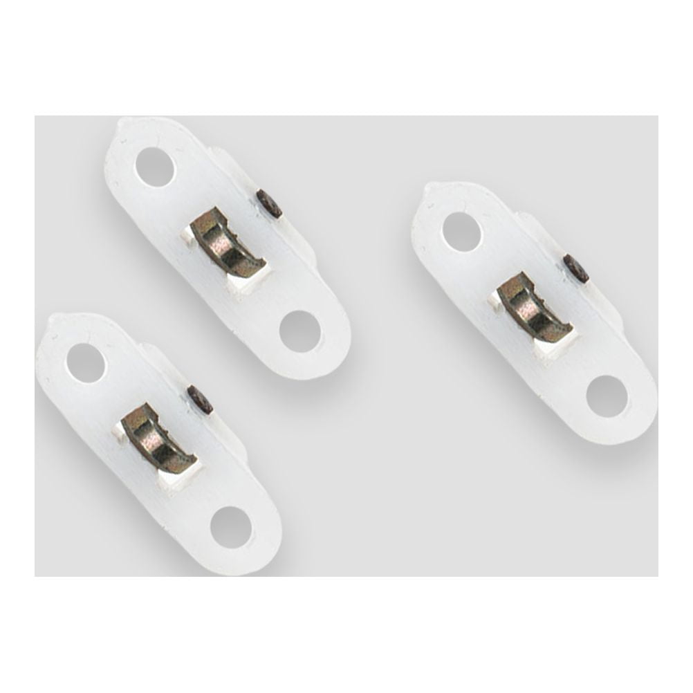 FELTECHELECTR 20Pcs White Nylon Metal PP Round Single Wheel Design ...