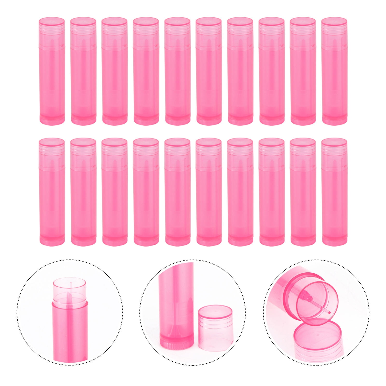 FELTECHELECTR 20Set Mini Lipstick Tubes Pink Pe Tubes For Travel Size ...