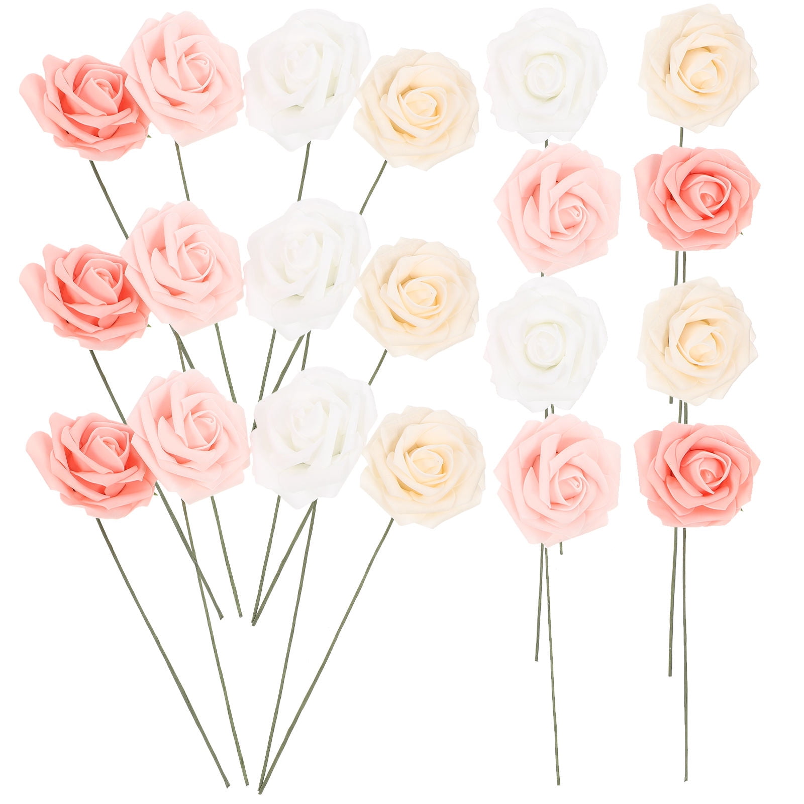 FELTECHELECTR 25 Pcs Wedding Flowers for Bridal Shower and Parties Pink ...