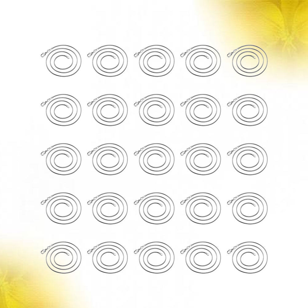 FELTECHELECTR 25Pack Round Snake Necklace Chain for DIY Necklace ...