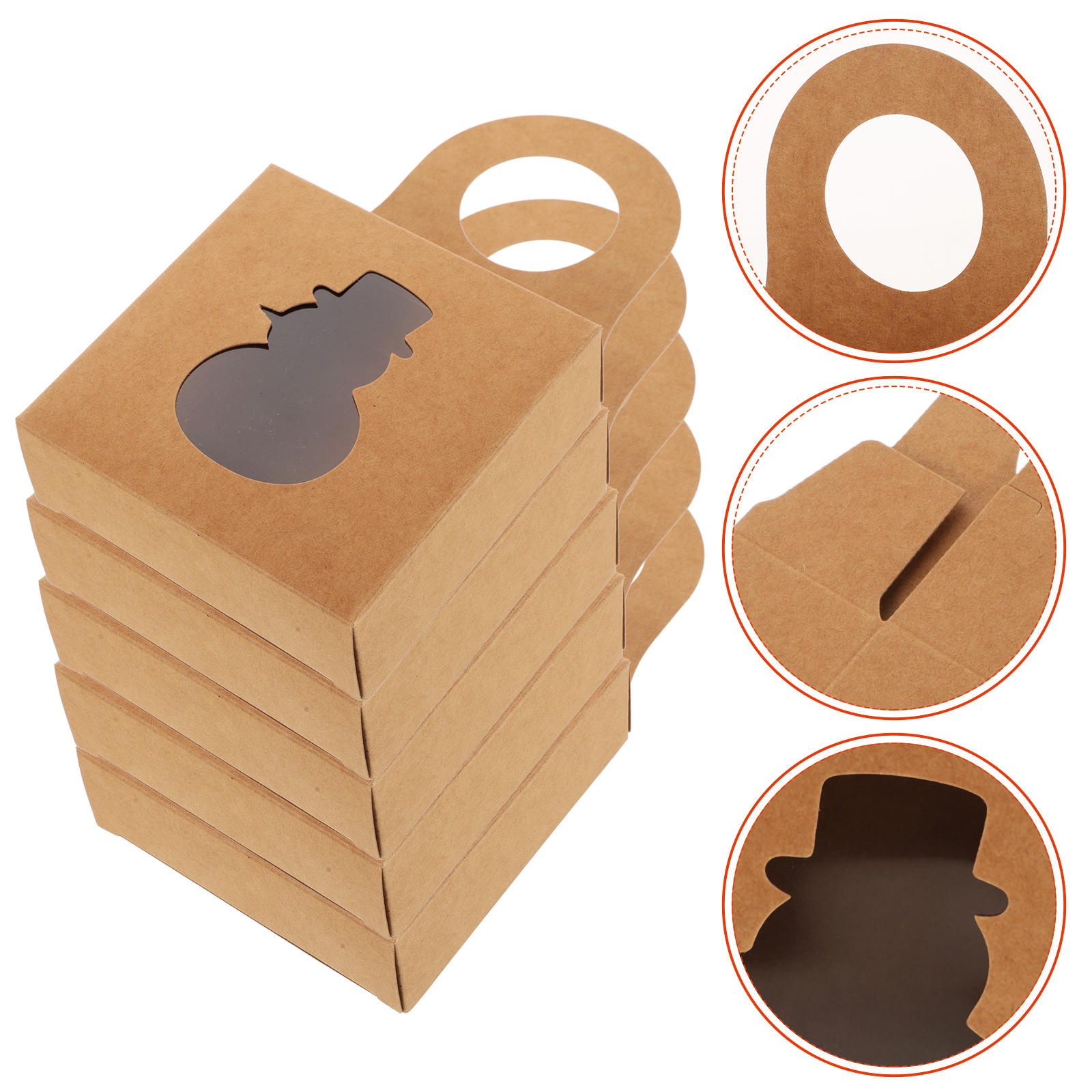 FELTECHELECTR 25Set Simple Style Kraft Paper Wine Bottle Boxes for ...