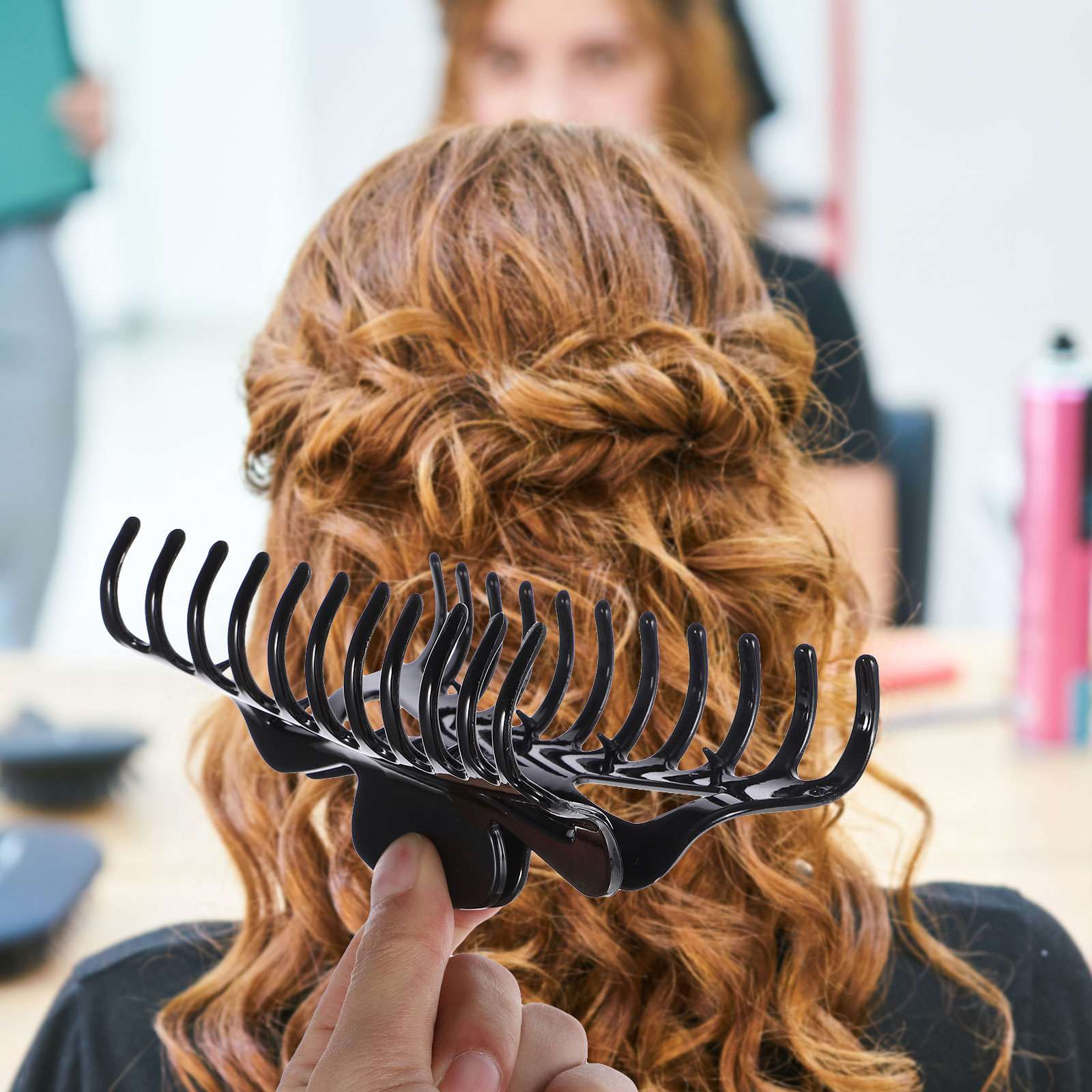 FELTECHELECTR 2Pack Claw Clip Large In Black And Transparent Acrylic ...