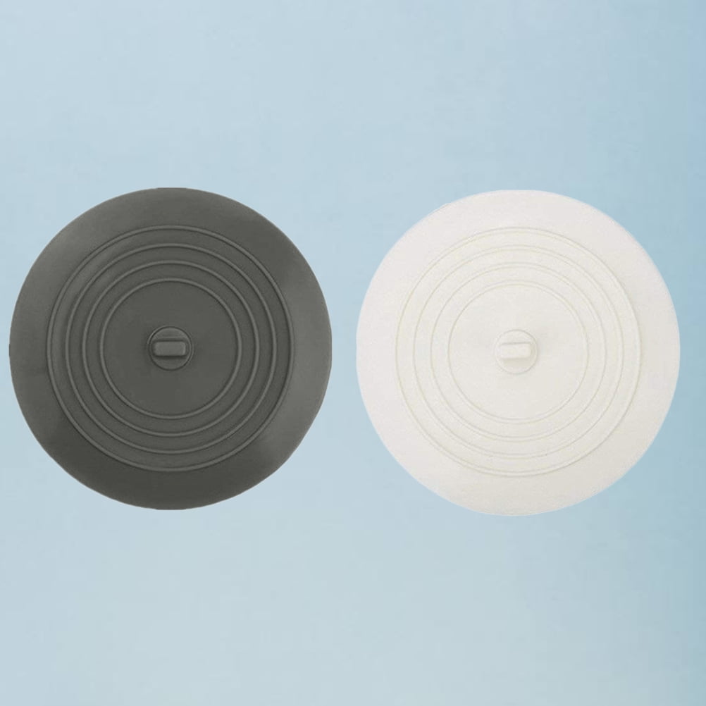 FELTECHELECTR 2Pack Round White Silicone Kitchen Sink Plugs for Water ...