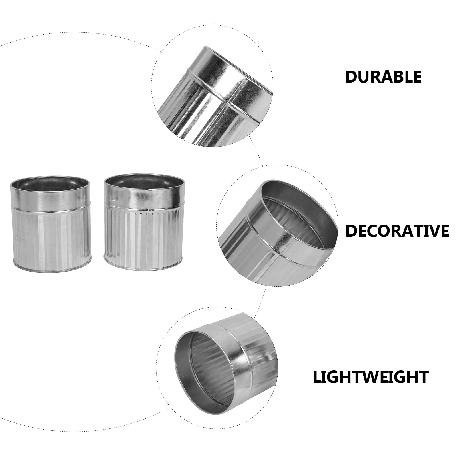 FELTECHELECTR 2Pack Silver Kitchen Utensil Holder with Simple Design ...