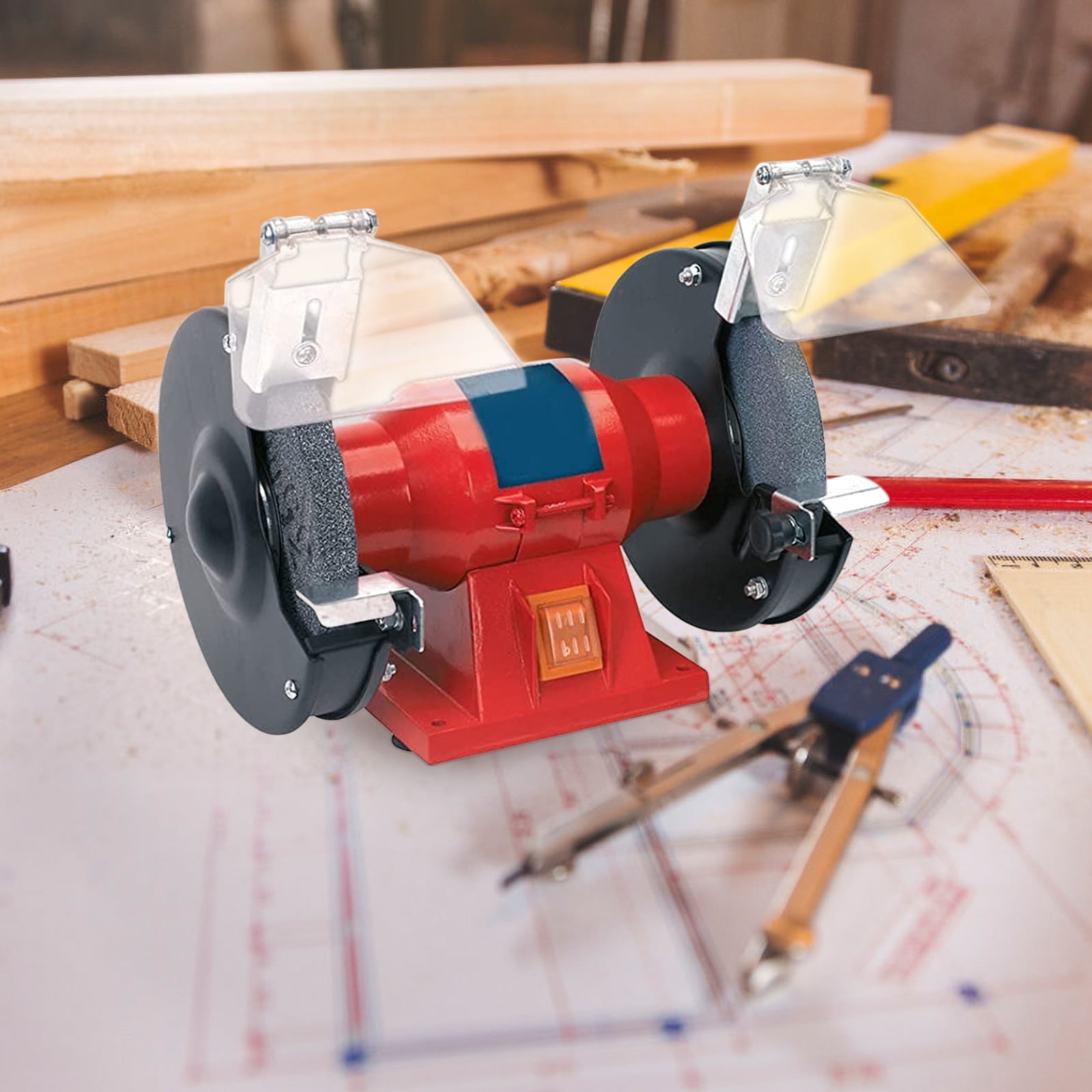 FELTECHELECTR 2Pcs Bench Grinder Eye Shields Transparent Square ...