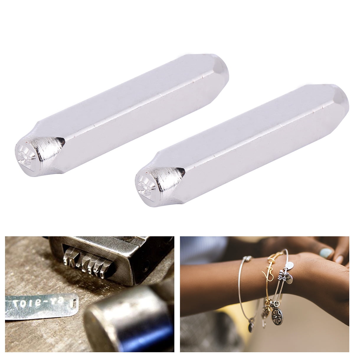 FELTECHELECTR 2Pcs Carbon Steel Stamp Tool for Punching Metal in DIY ...