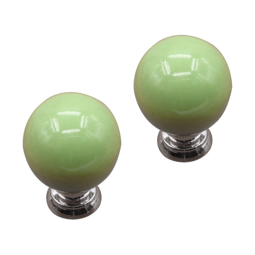 FELTECHELECTR 2Pcs Farmhouse Style Green Ceramic Knobs for Cabinets and Wardrobes - Walmart.com