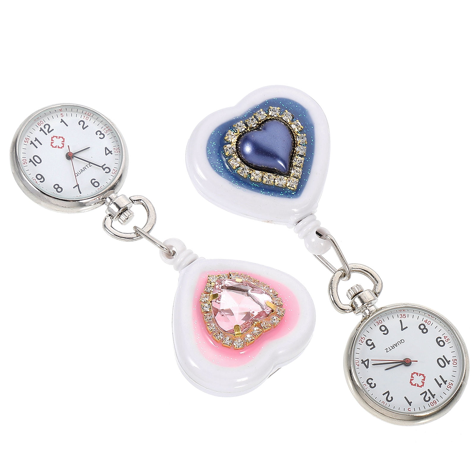 FELTECHELECTR 2Pcs Nurses Watch for Medical Use with Heart Design Alloy ...