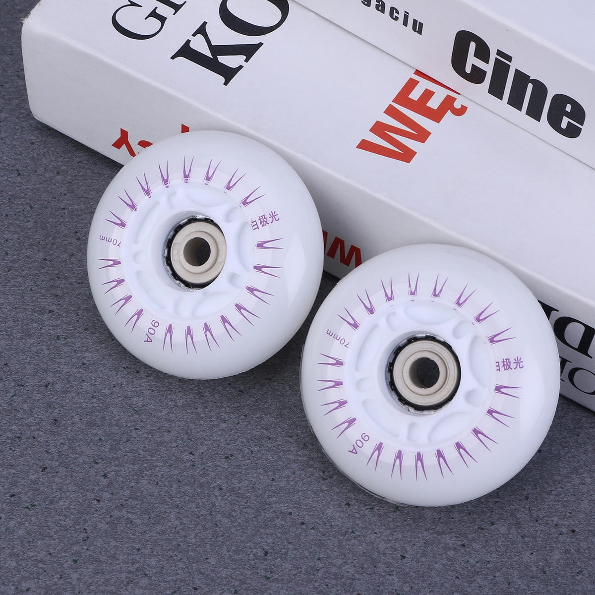 FELTECHELECTR 2Pcs Pu Round Wheels For Roller Skating Outdoor ...