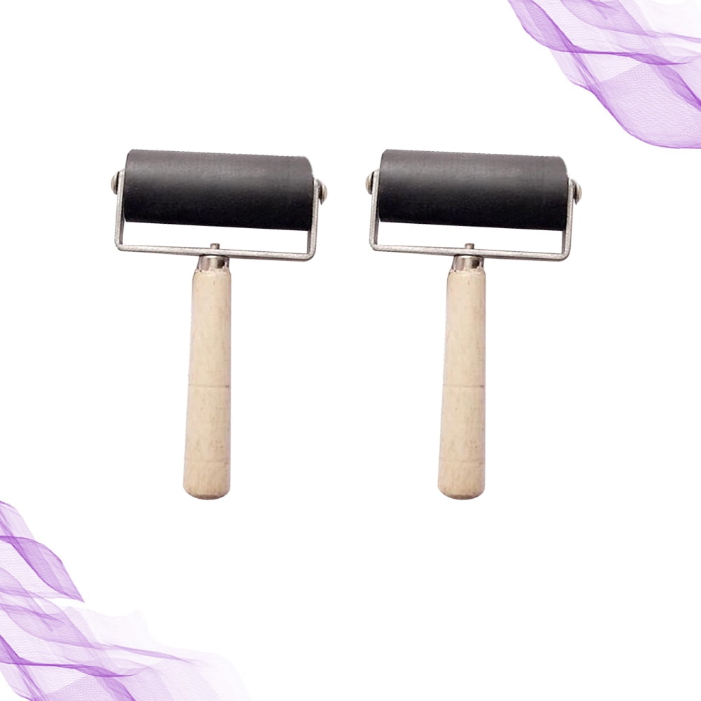 FELTECHELECTR 2Pcs Rubber Ink Roller for Art and Projects - Walmart.com