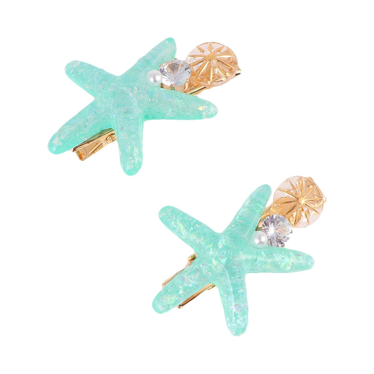 FELTECHELECTR 2Pcs Small Tea Party Hair Barrettes for Girls Bridal Hair ...