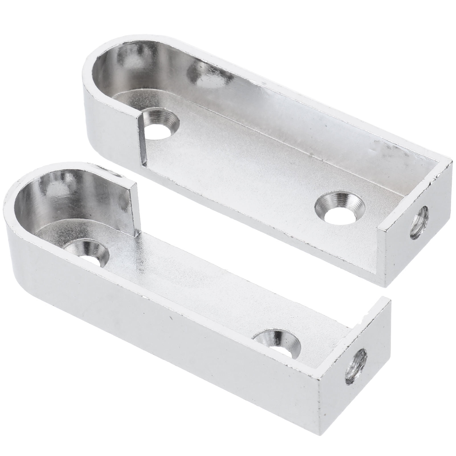 FELTECHELECTR 2Pcs Wardrobe Tube Support Bracket Heavy Duty Closet Rod ...