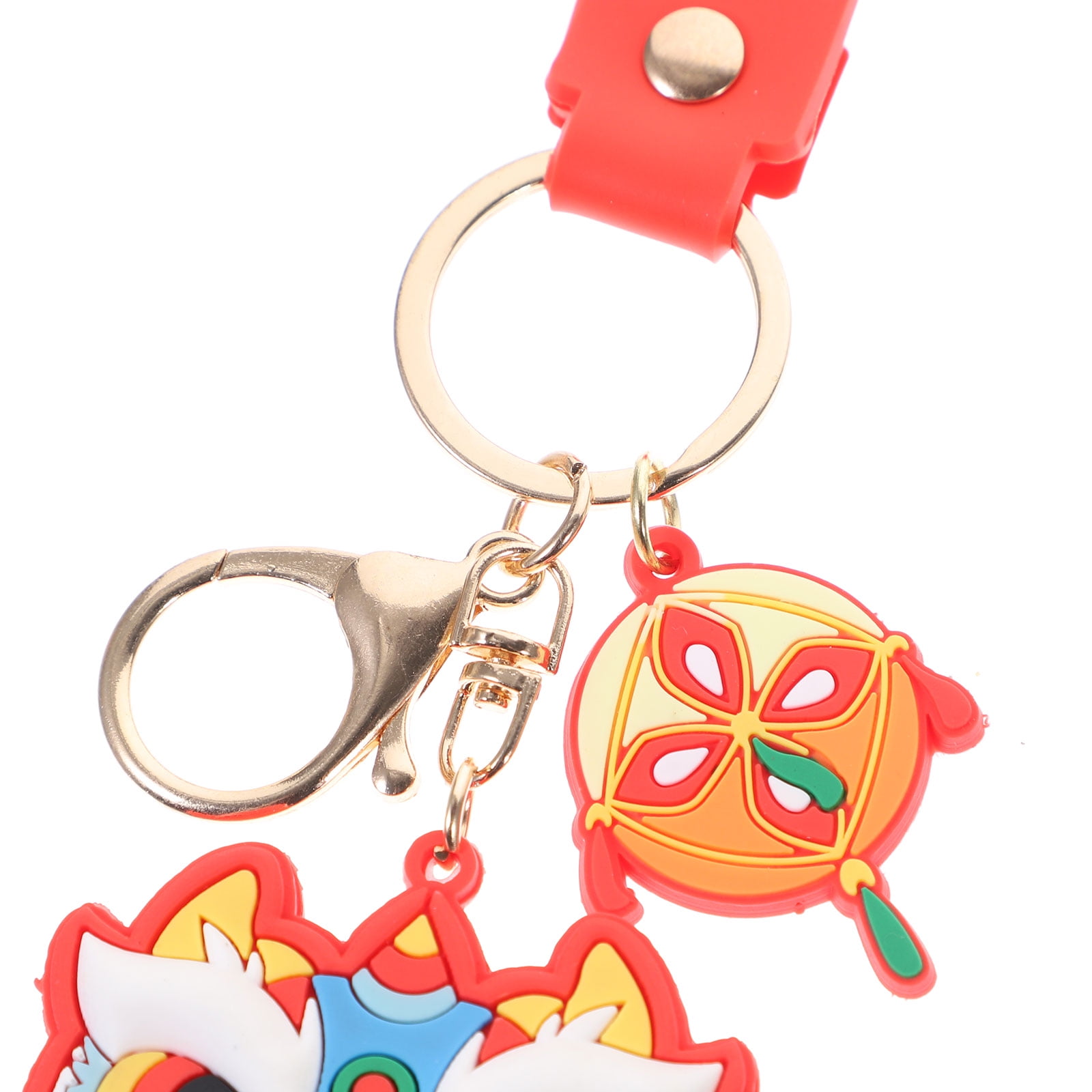 FELTECHELECTR 2Set Dance Lion Keychain Pendant School Bag Charm Chinese ...
