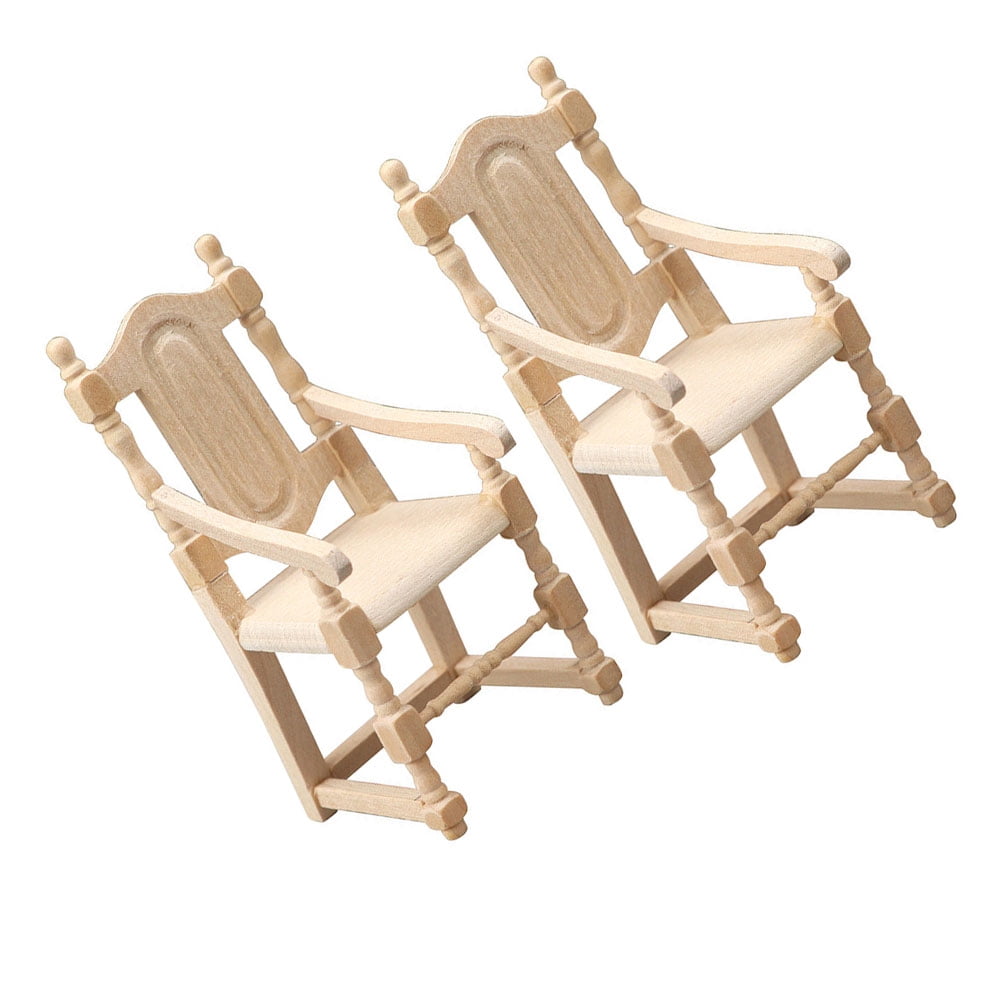 FELTECHELECTR 2Set Miniature Chairs for Dollhouse Chairs 10X4.5in ...