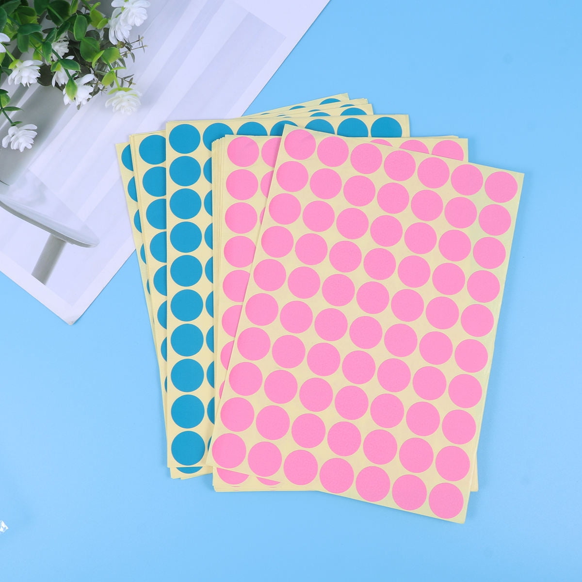 FELTECHELECTR 30 Sheets Removable Dot Stickers for Teachers 1.9x1.9in ...