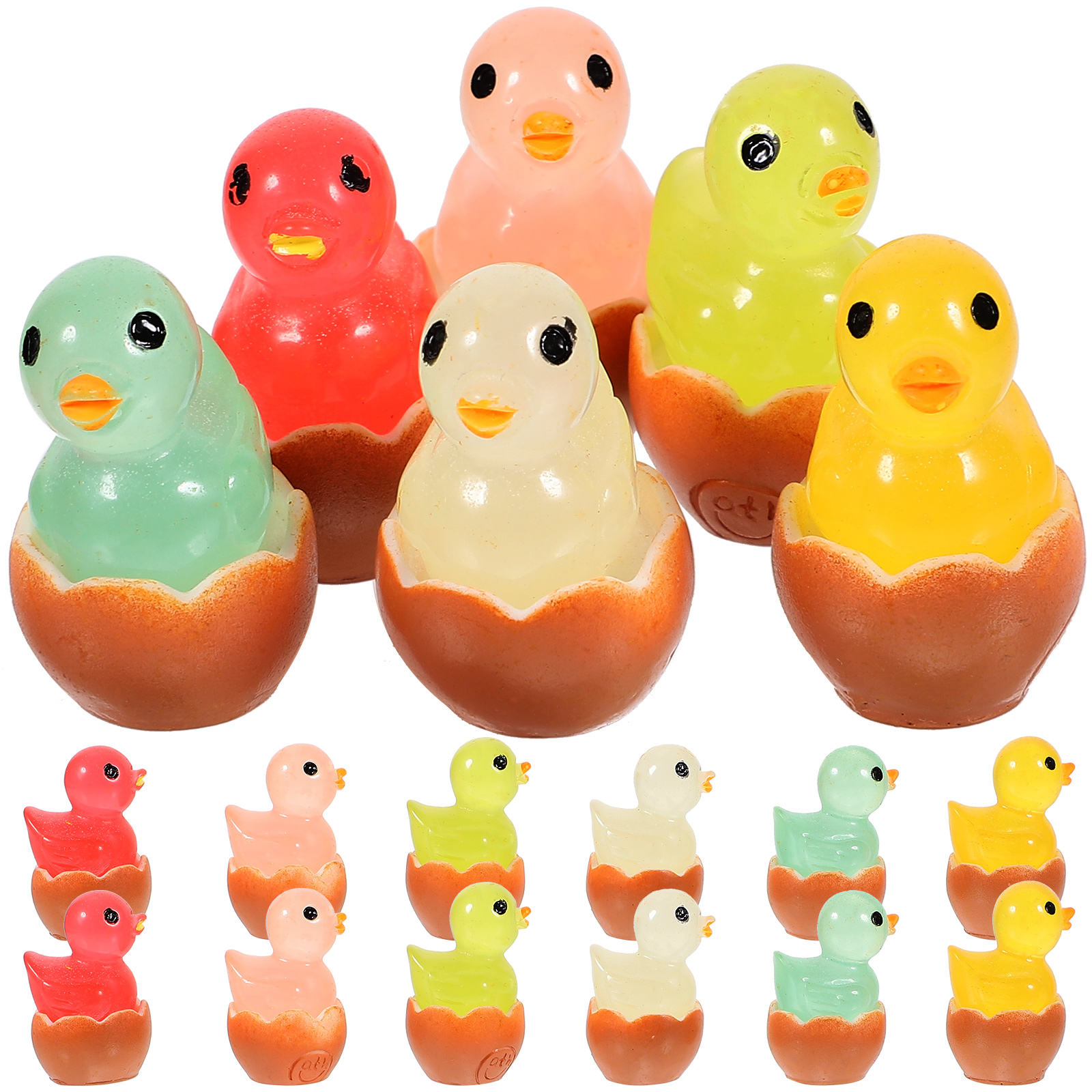 FELTECHELECTR 30Pcs Miniature Animal Figurines Assorted Color Duck ...