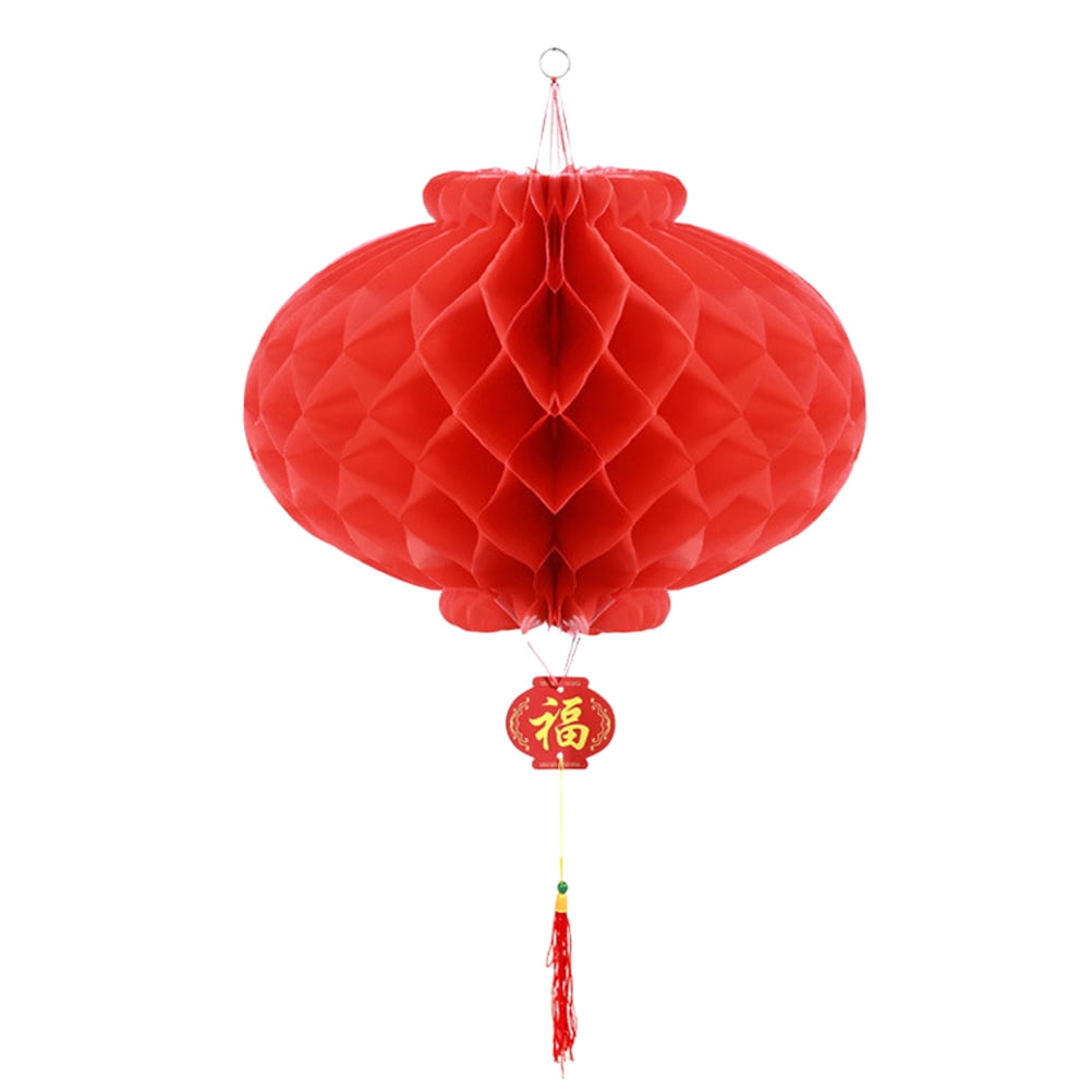 FELTECHELECTR 35Pcs Red Plastic Lantern for Window Display 13X10cm ...