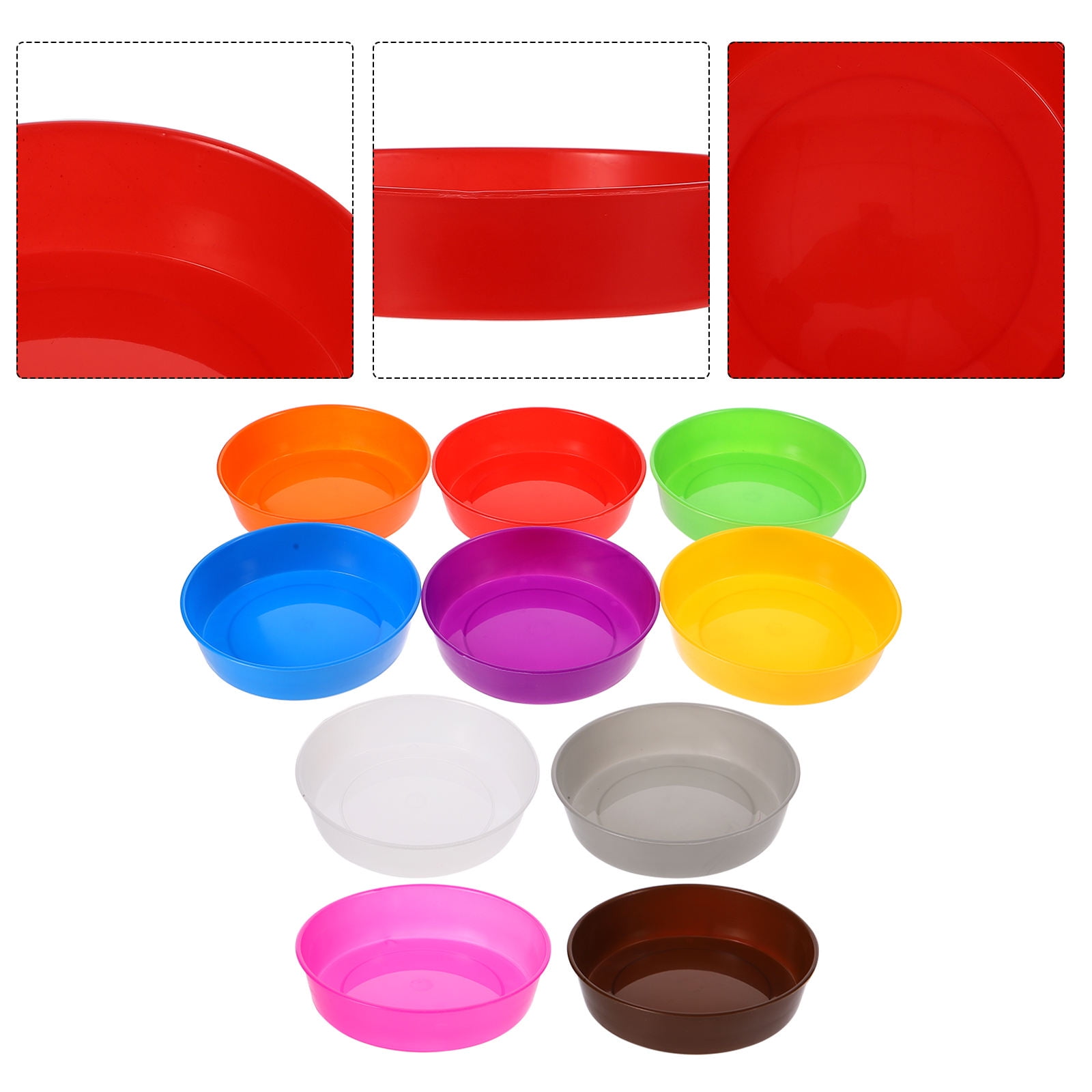 FELTECHELECTR 3Pack Rectangular Paint Trays for Preschoolers Plastic ...