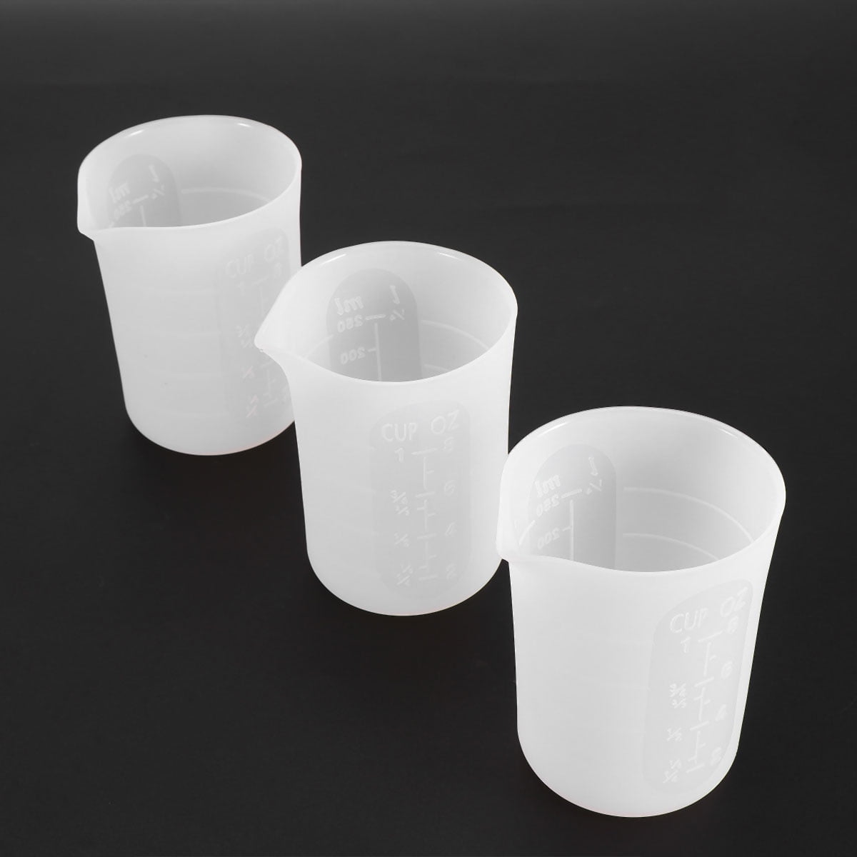 FELTECHELECTR 3Pcs Measuring Cup with Scales for Epoxy Resin and Other ...
