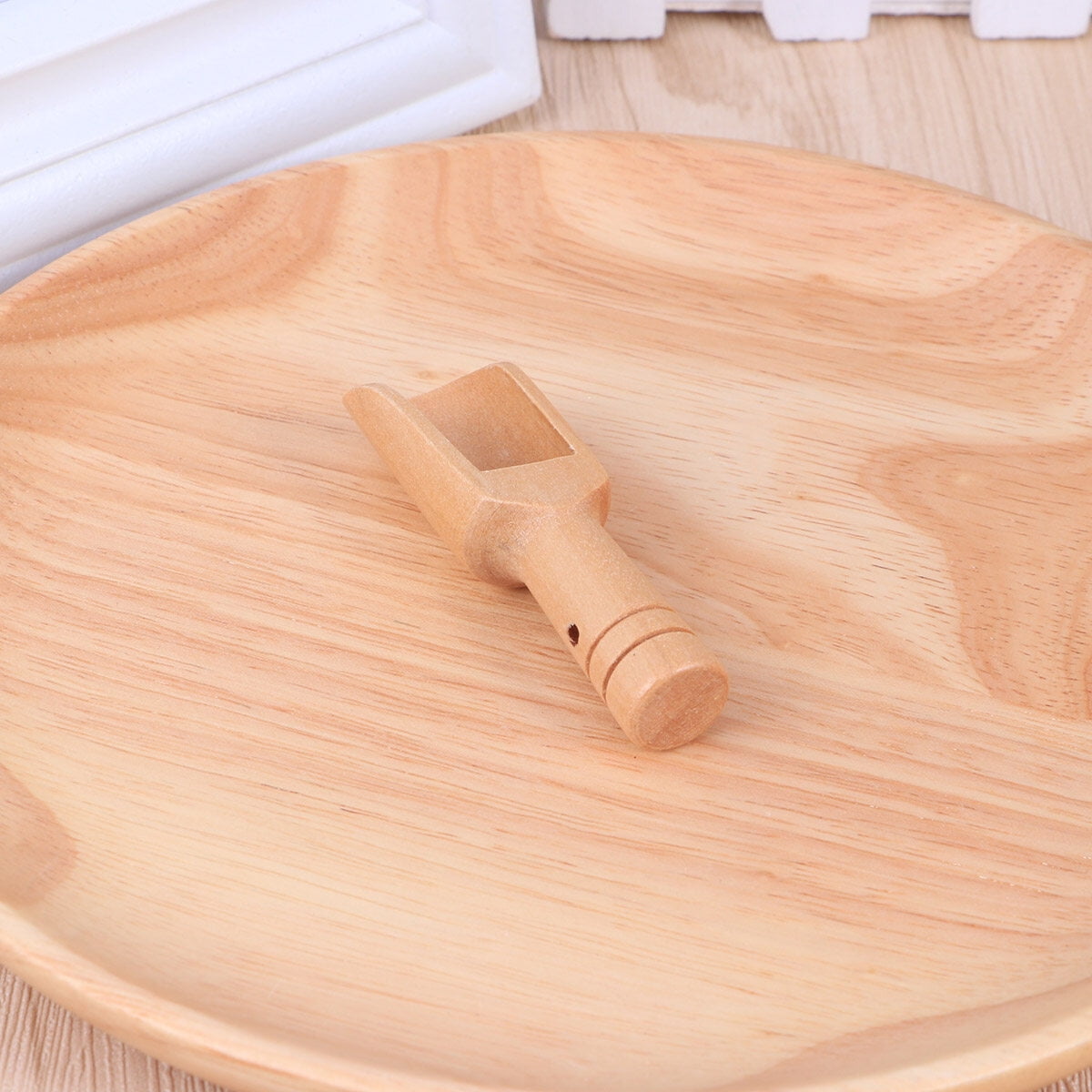 FELTECHELECTR 3Pcs Mini Wood Scoops for Seasoning Salt Candy Serving ...