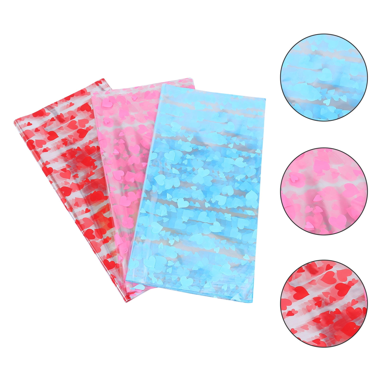 FELTECHELECTR 3Set Wrapping Paper for Florist Pink Red Blue Assorted ...