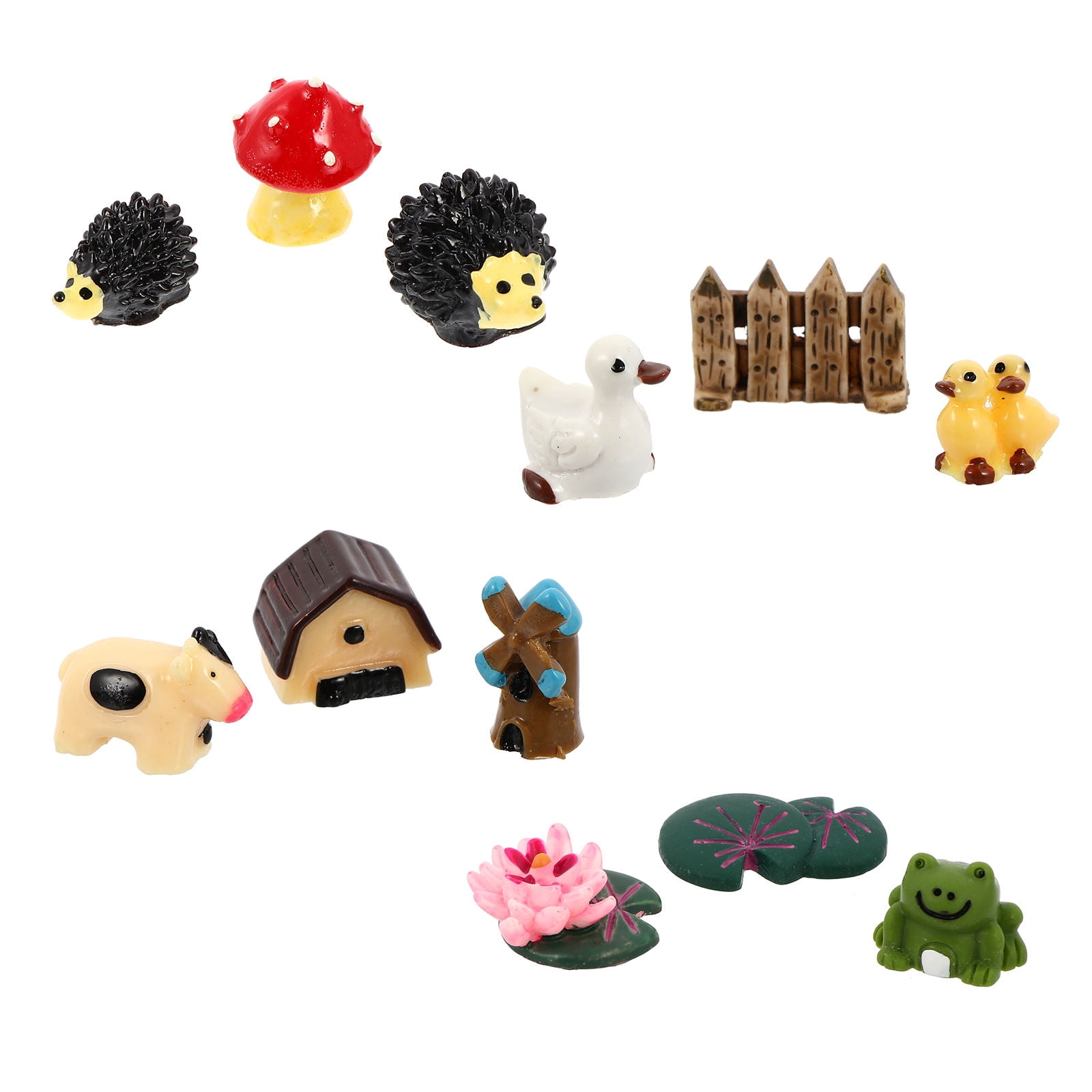 FELTECHELECTR 4 Sets Resin Garden Accessory Micro Landscape Decoration ...