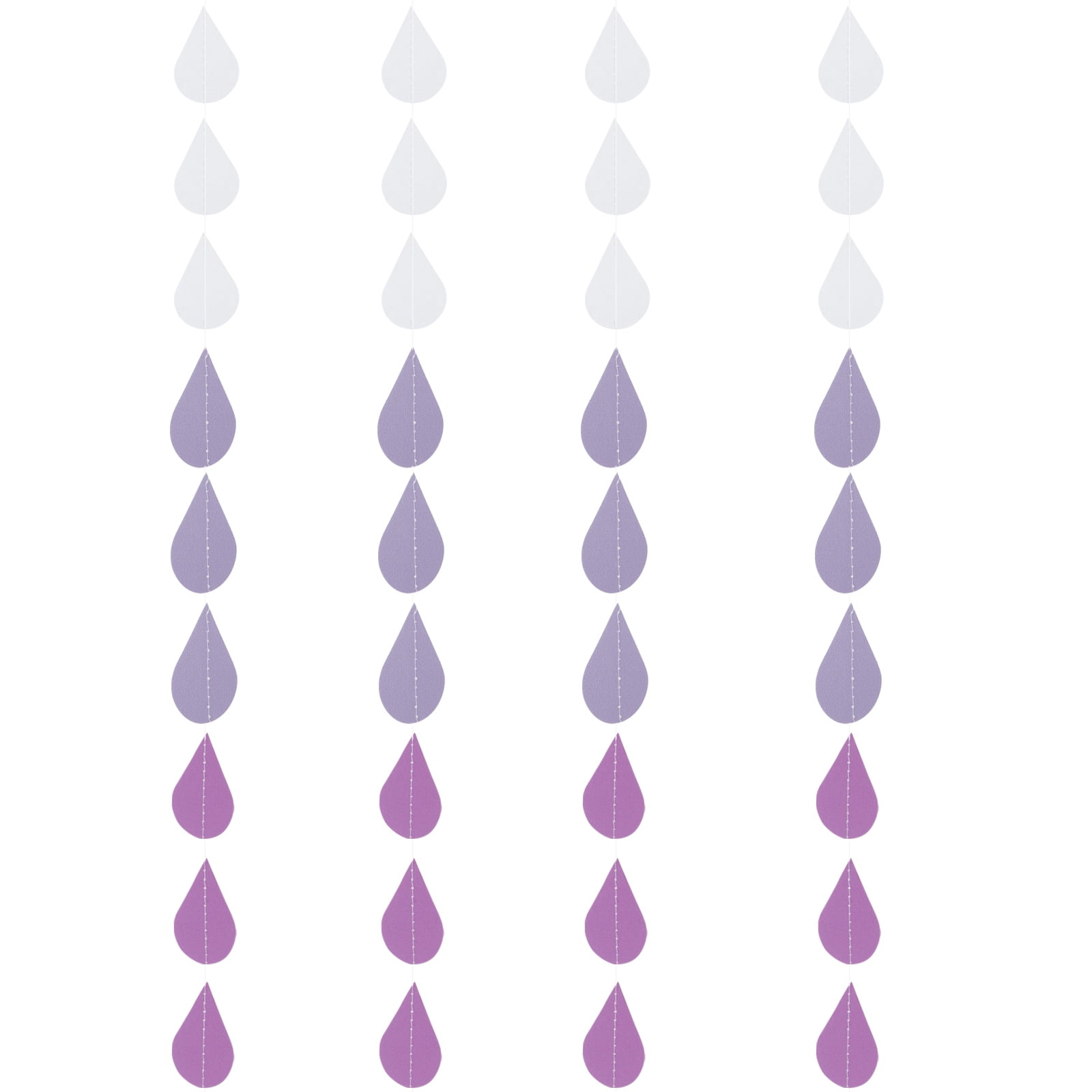 FELTECHELECTR 4 Strings Multi Color Raindrops Banner Pearl Paper Party ...